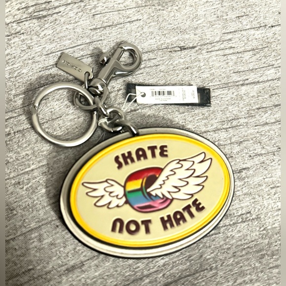 Coach | Bags | Coach Pride Nwt Bag Charm Keychain Skate Not Hate ...